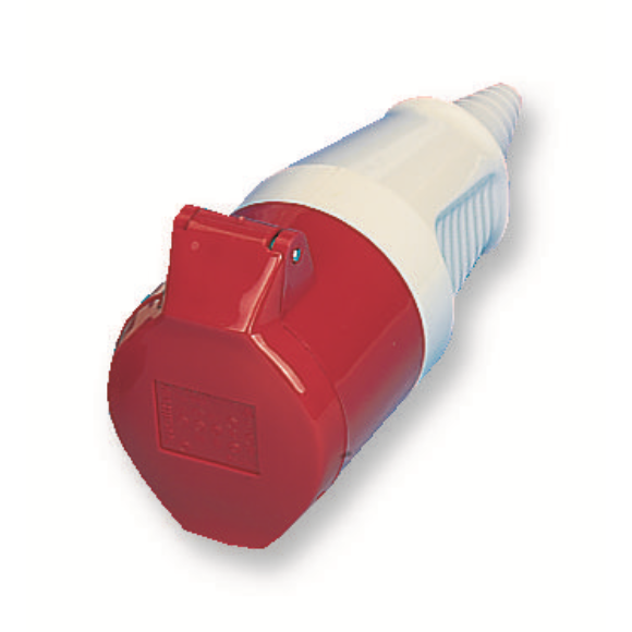 32A4PRTS - WALTHER CEE 32 AMP 4 PIN RED TRAILING SOCKET COUPLER INDUSTRIAL