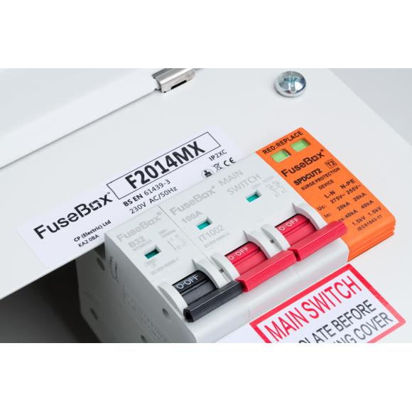 - Fusebox F2014MX 14 Way T2 SPD Metal Consumer Unit with 100A Main ...