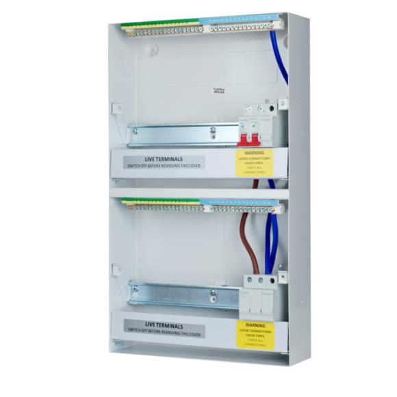 - Fusebox F2022M 22 Way Dual Row Metal Consumer Unit with 100A Main ...