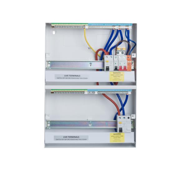 - Fusebox F2027DX100 27 Way Dual Row T2 SPD Metal Consumer Unit with 2 ...