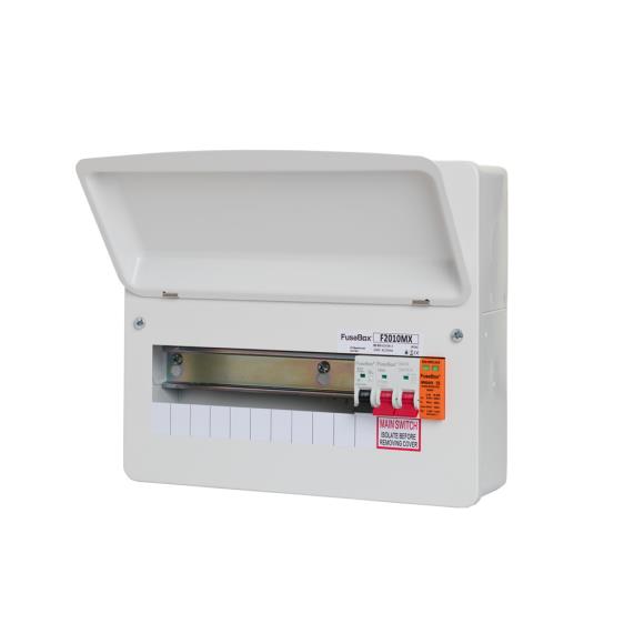 - Fusebox F2010MX 10 Way Metal Consumer Unit with 6 Compact A Rated DP ...