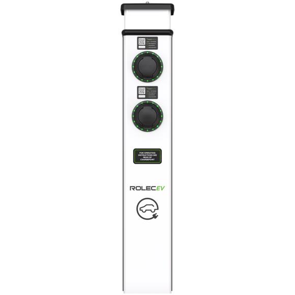 Rolec ROLEC0221W AutoCharge Smart EV Charging Pedestal - 2x up to 7.4kW ...