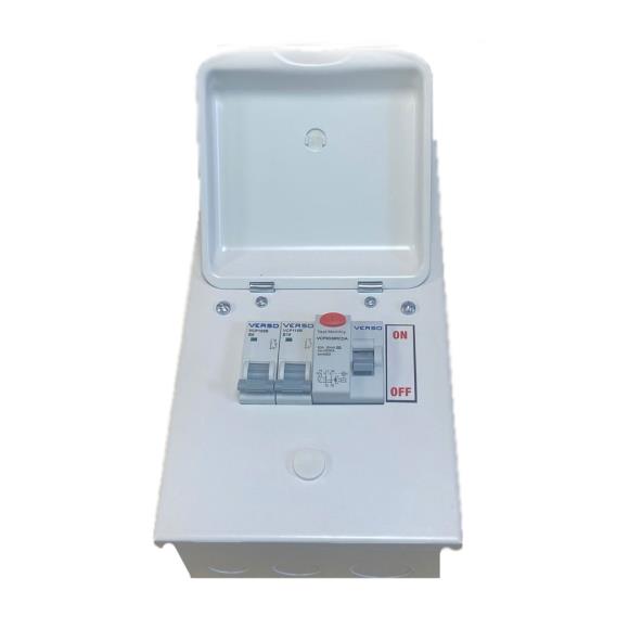- Verso 2 Usable Way RCD Garage Consumer unit 63A RCD with 6A & 16A MCB ...